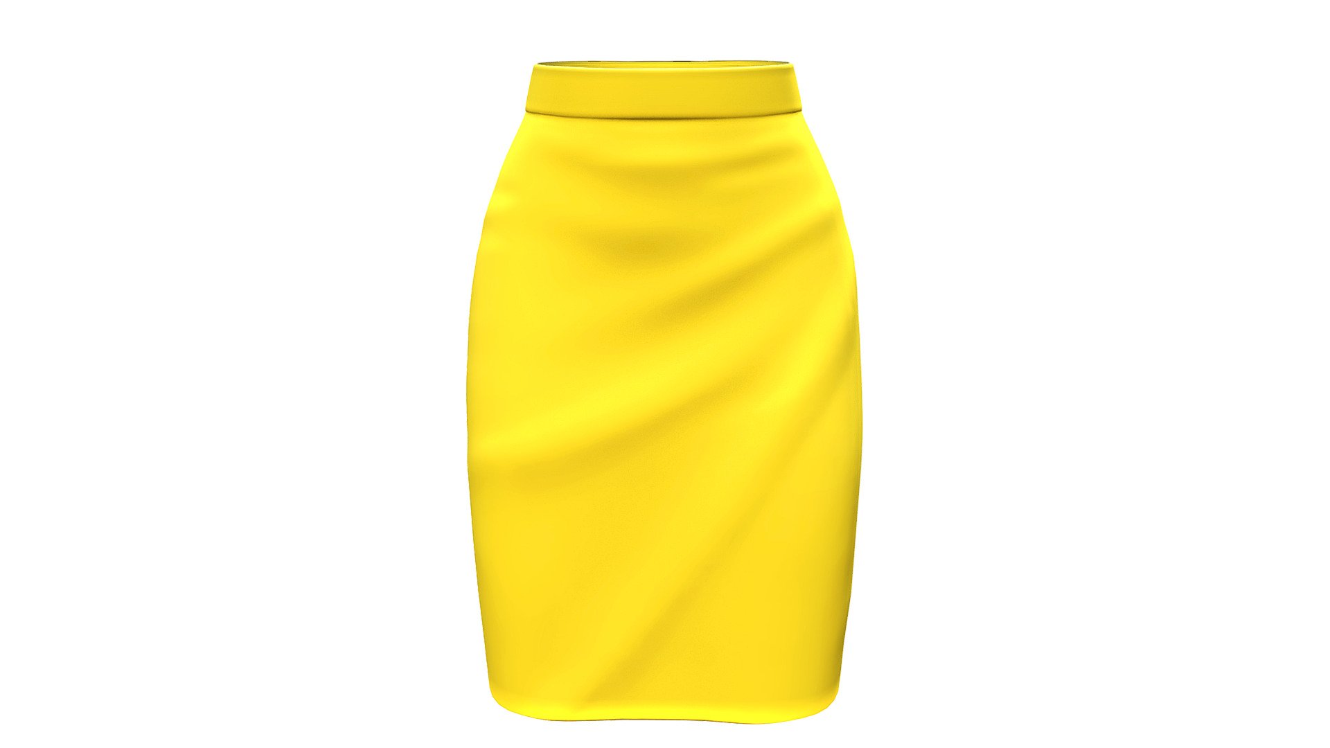 Female Yellow Pencil Skirt - Buy Royalty Free 3D model by 3dia [010fa13 ...