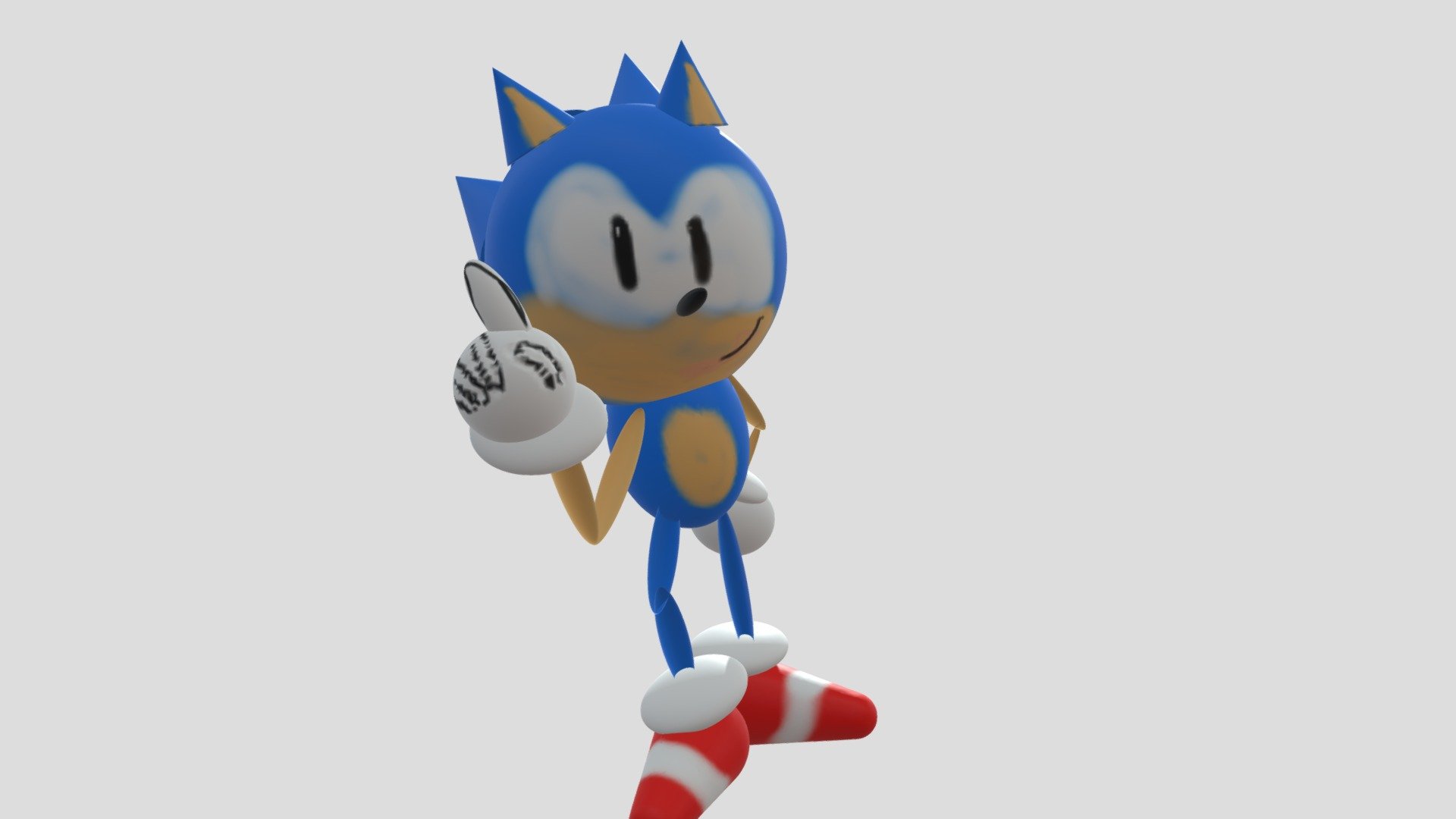 Sonic the hedgehog (Low poly) - 3D model by DannyDev3D [011327e ...