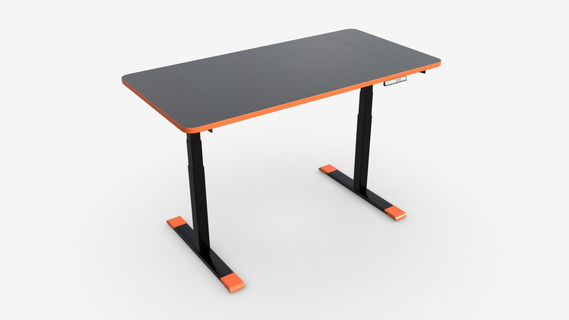 Electric Height Adjustable Standing Desk - Buy Royalty Free 3D model by ...