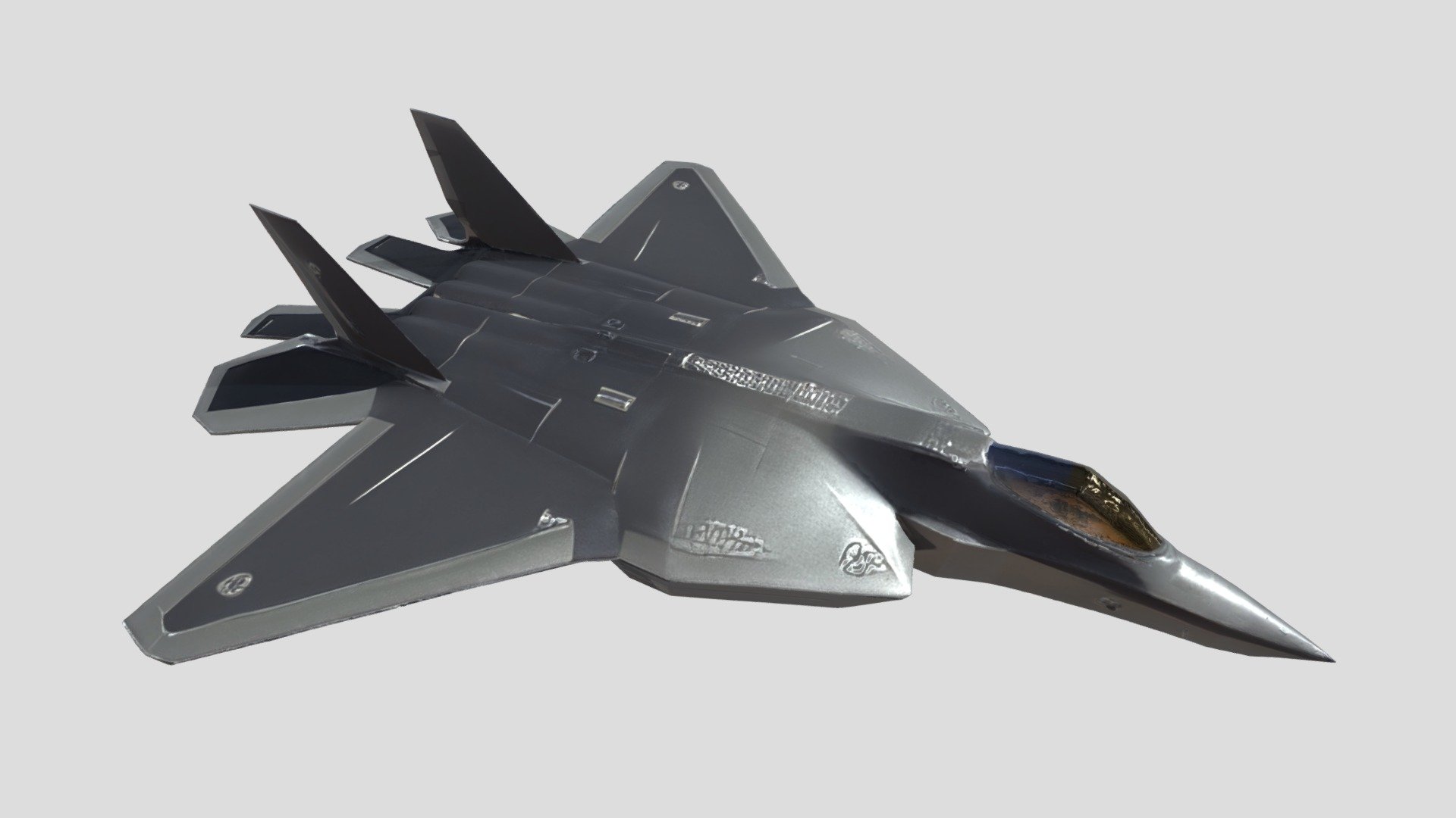PF-118 6th gen fighter jet 3d model my concept - Download Free 3D model ...