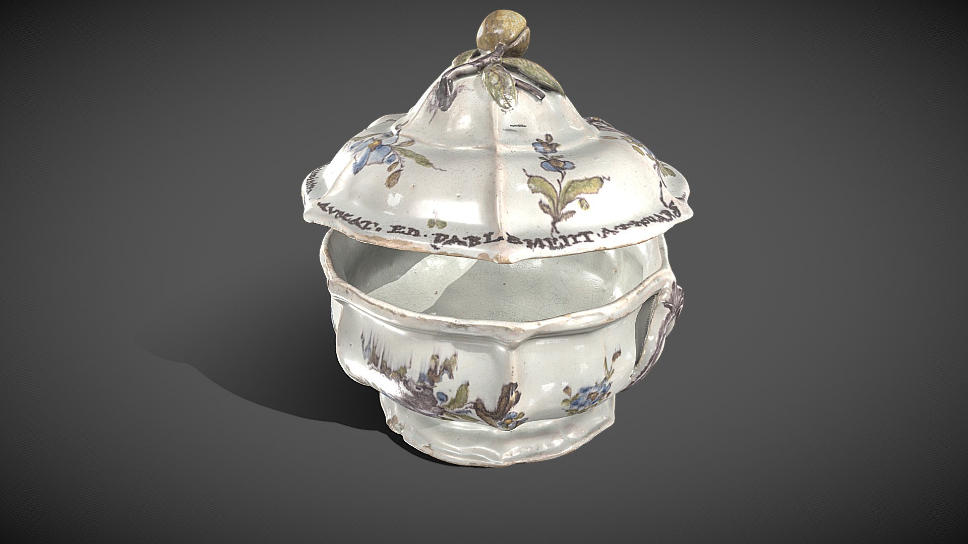 Soupière en faïence - Download Free 3D model by Alienor.org, Conseil des musées (@alienor.org ...
