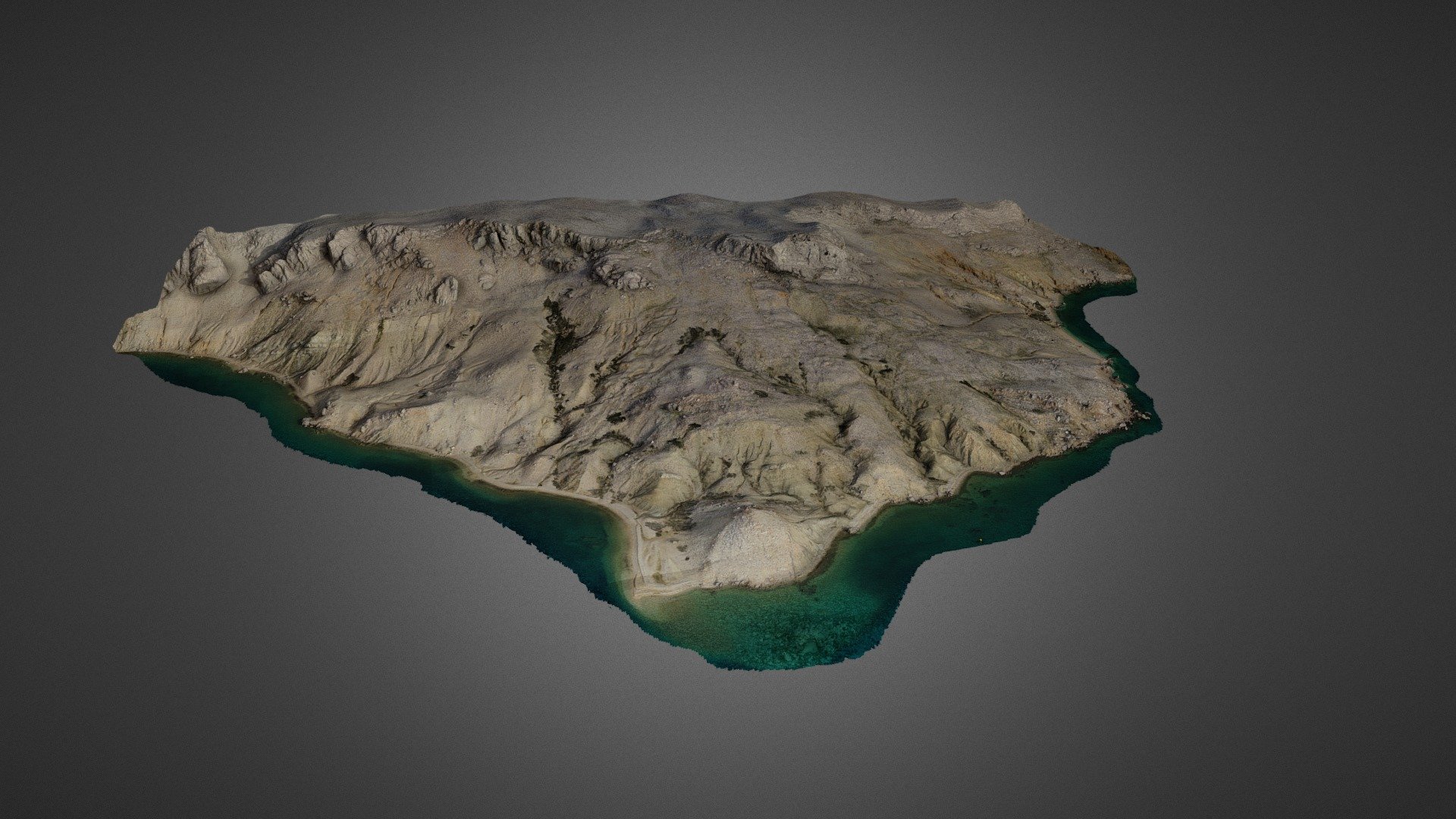 Badlands of Metajna, Pag island (Croatia) - Download Free 3D model by Center for Geospatial ...