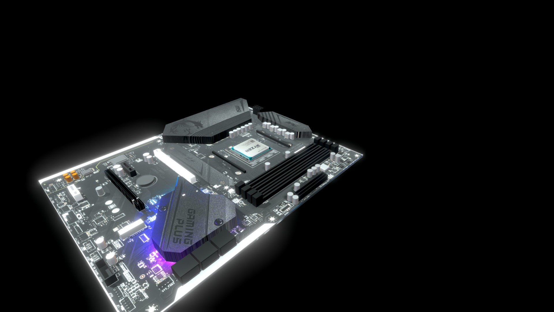 MSI MPG B550 Gaming Plus - 3D model by nastyaschtoz00 [0124c47] - Sketchfab