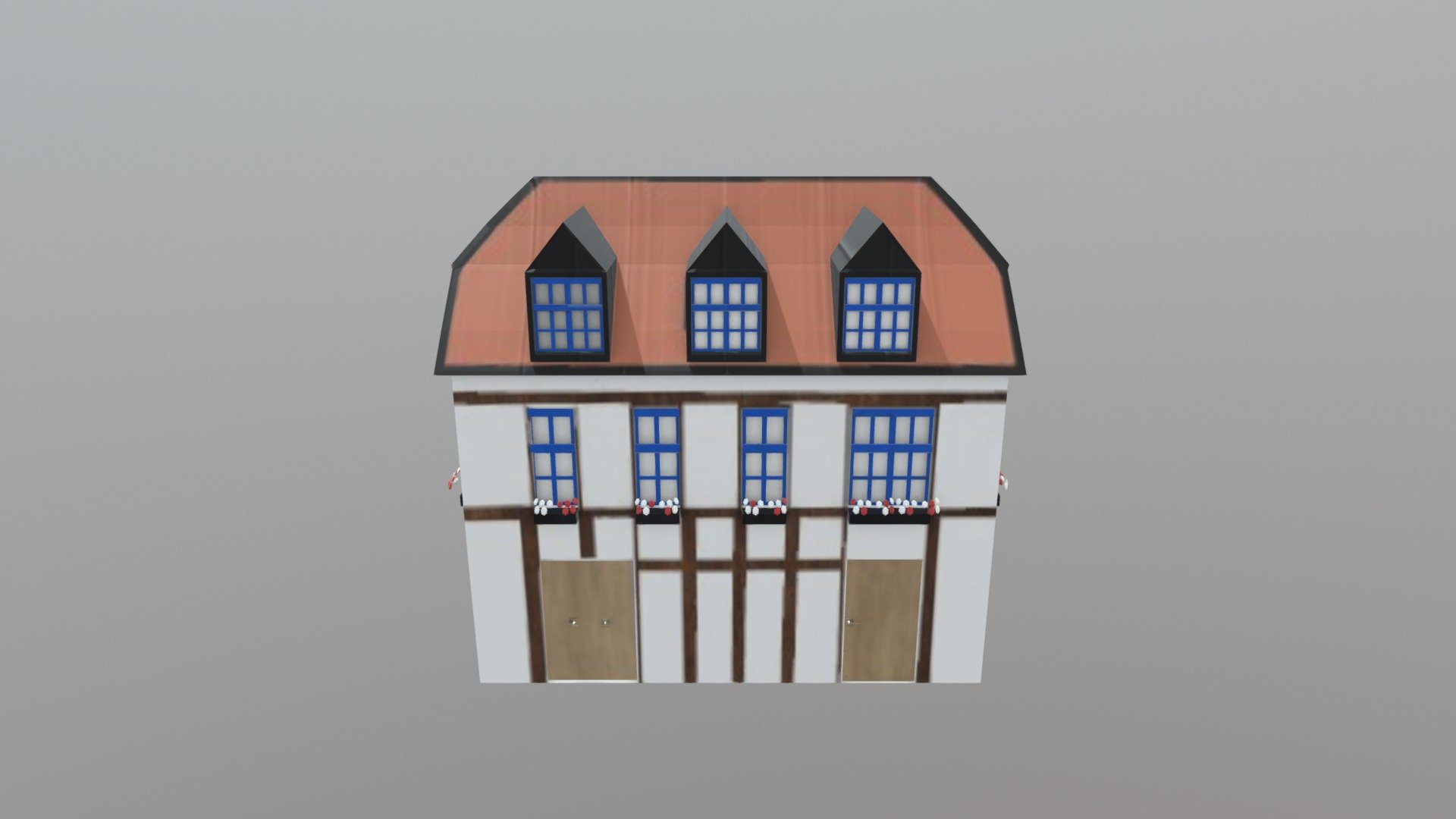 German Style Building - 3D model by marvdgamestudios [0124f03] - Sketchfab