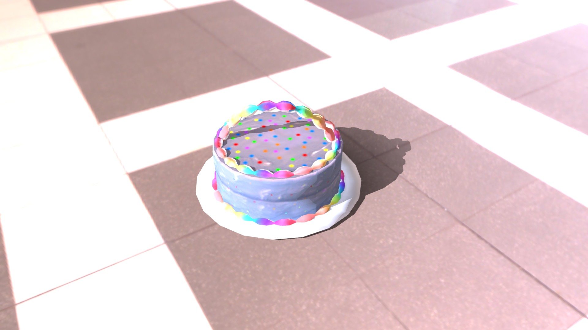 Rainbow Cake - Download Free 3D model by ImperialBlue (@efemetin ...