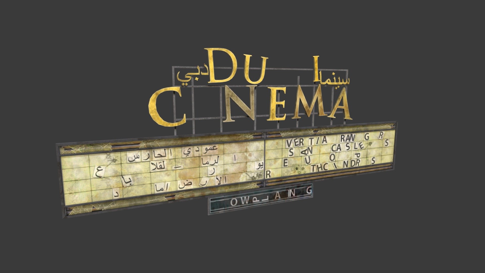 Movie Theater Sign - 3D model by Marisa (@marisa3d) [0126380] - Sketchfab