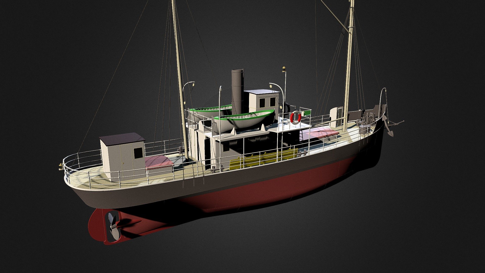 SS Dicky (1883-1893) reconstruction - Download Free 3D model by Kevin_edw2002 [012696d] - Sketchfab
