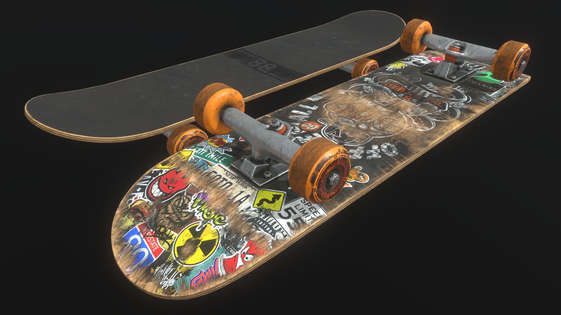 Skateboard - 3D model by Denedem (@denedem3d) [012c842] - Sketchfab