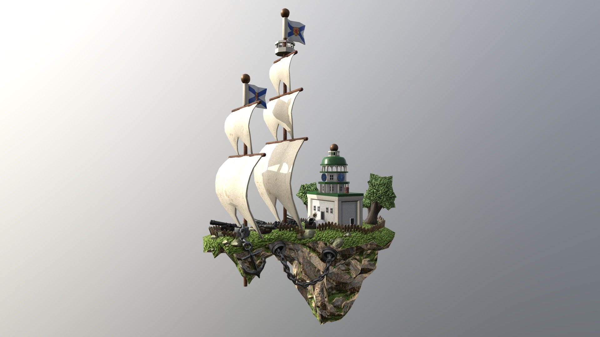 Town Clock Ship - 3D model by undeadnscotian [012d31c] - Sketchfab