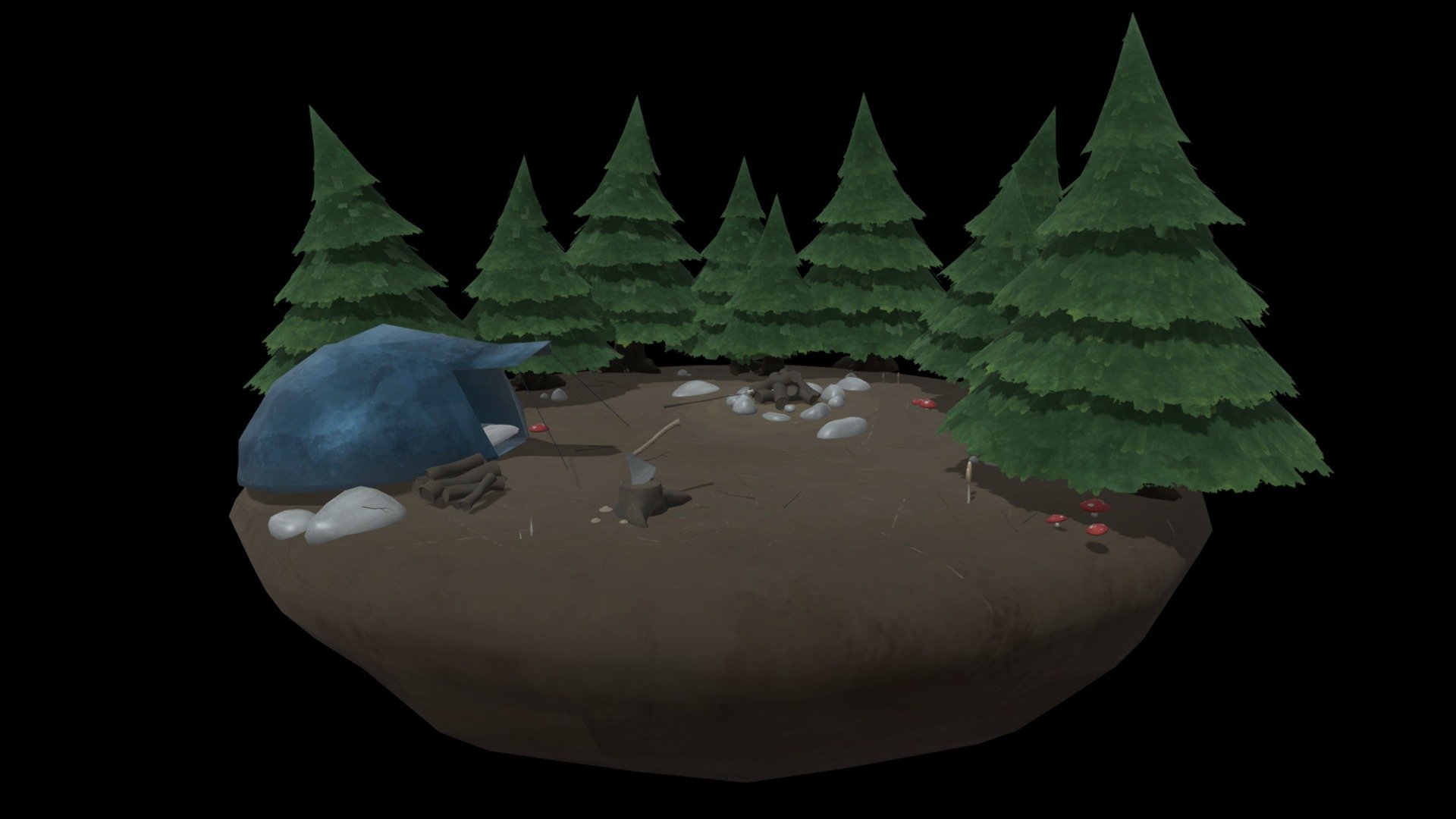 Low poly diorama - 3D model by ClydeXYZ [012e63e] - Sketchfab