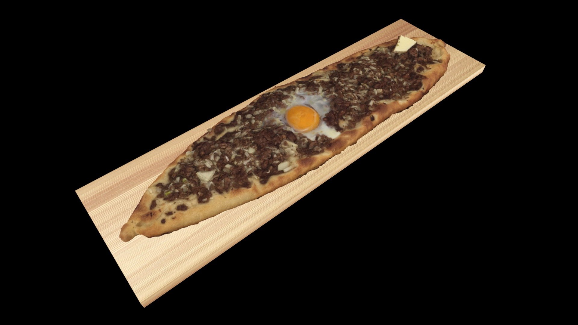 Acık Kıymalı Pide - 3D model by e_karlidag [012fe3e] - Sketchfab