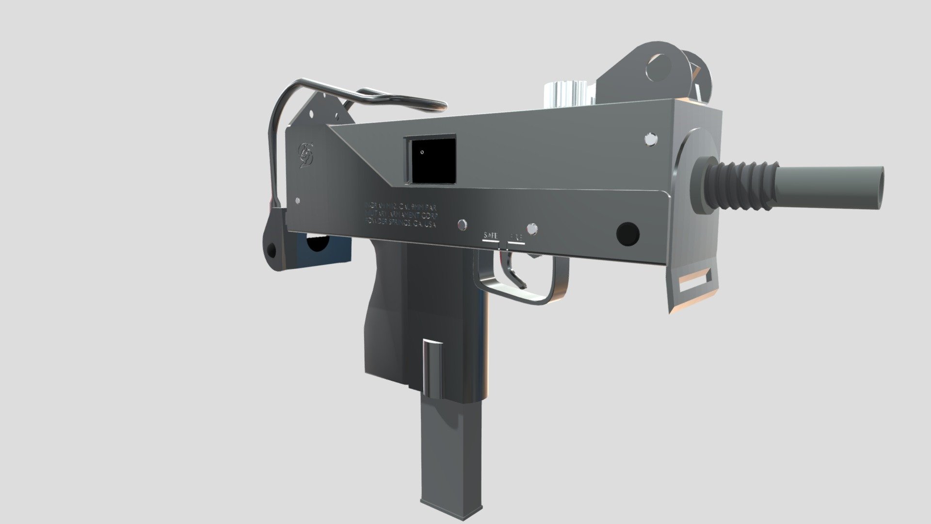 MAC10 - Download Free 3D model by rodriquecoppens [0132599] - Sketchfab