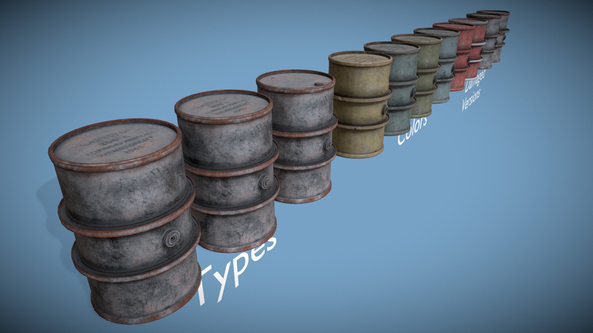 German World War 2 Oil Barrels - Buy Royalty Free 3D model by Mad ...