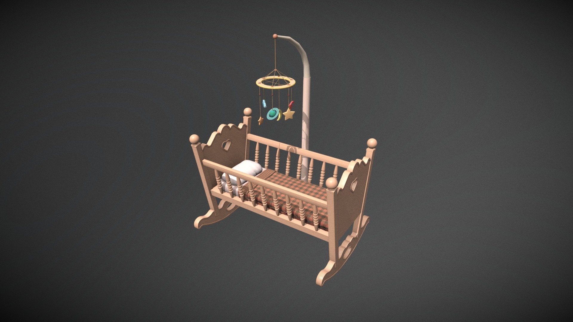 Low-poly cartoon cradle - 3D model by Art-Teeves [013c079] - Sketchfab