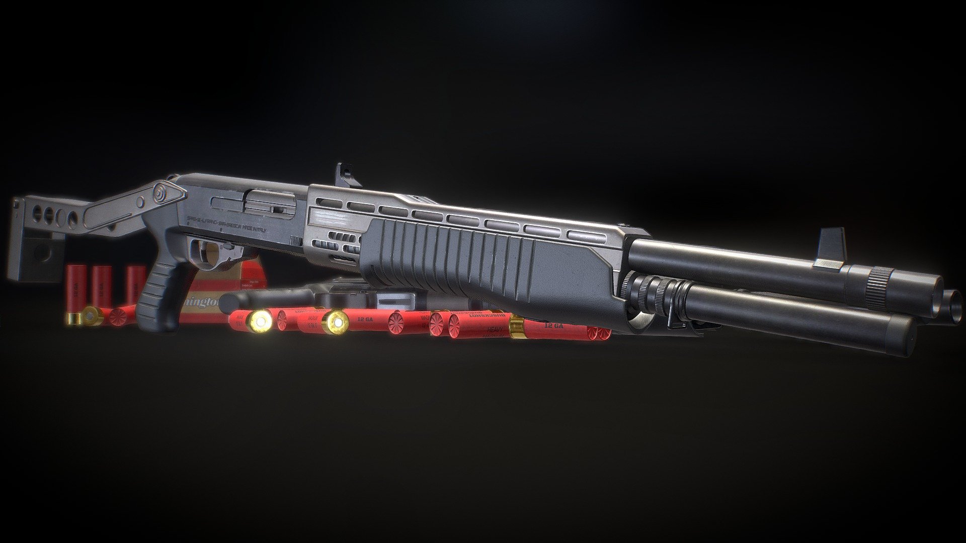 SPAS-12 - 3D model by Lucas Lauer Gallo (@L_lauer) [013e5cb] - Sketchfab