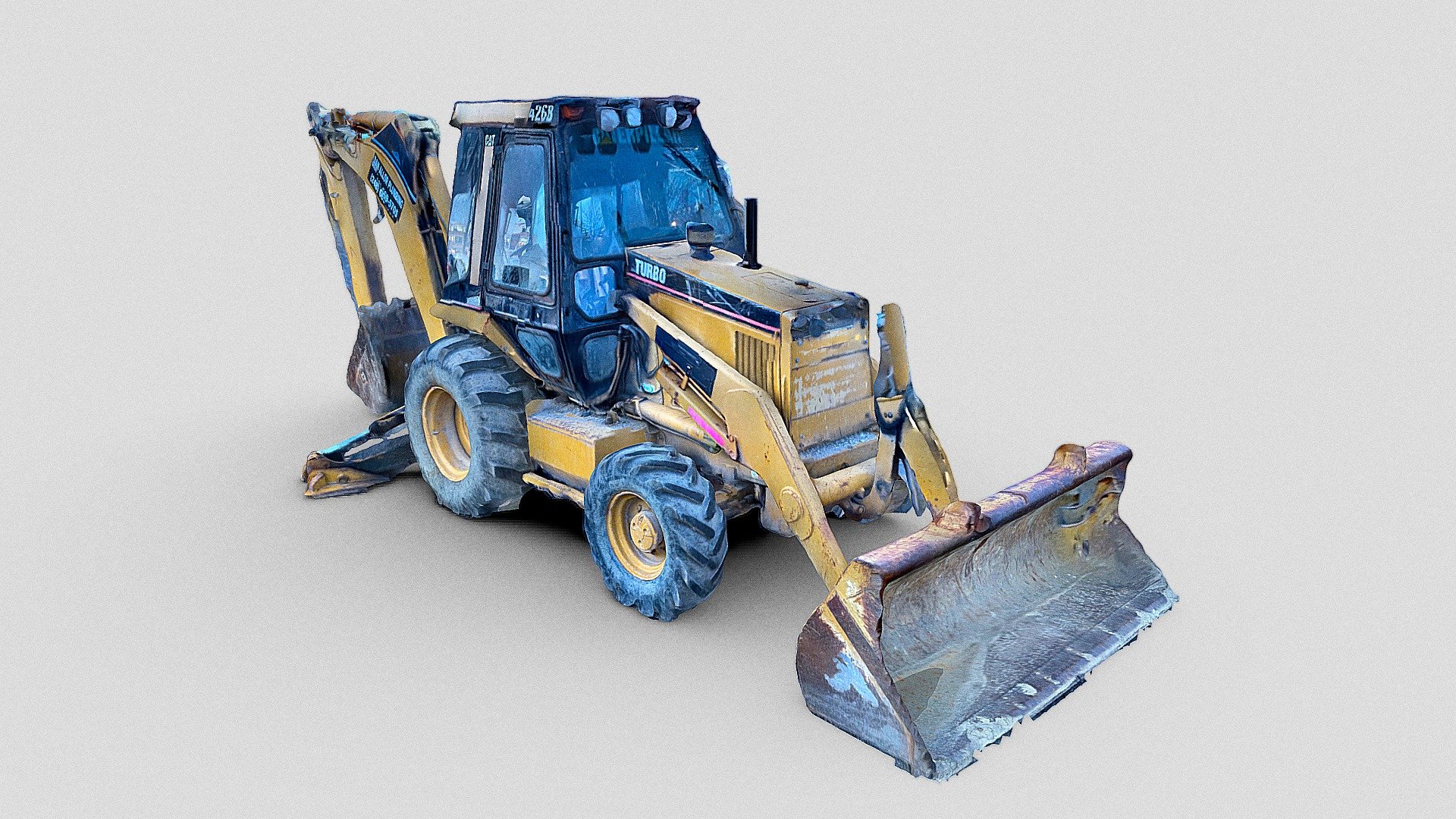 Day 93: Caterpillar 416F2 Backhoe Loader - Download Free 3D model by ...