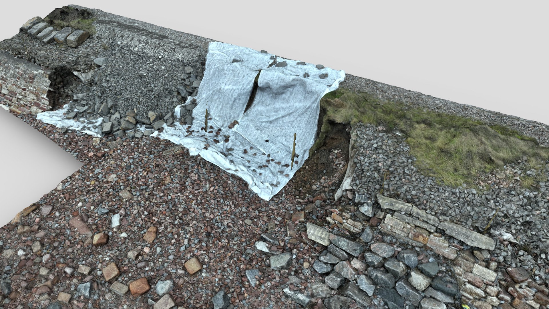 Railway embankment Helmsdale network rail - 3D model by Drone Media ...