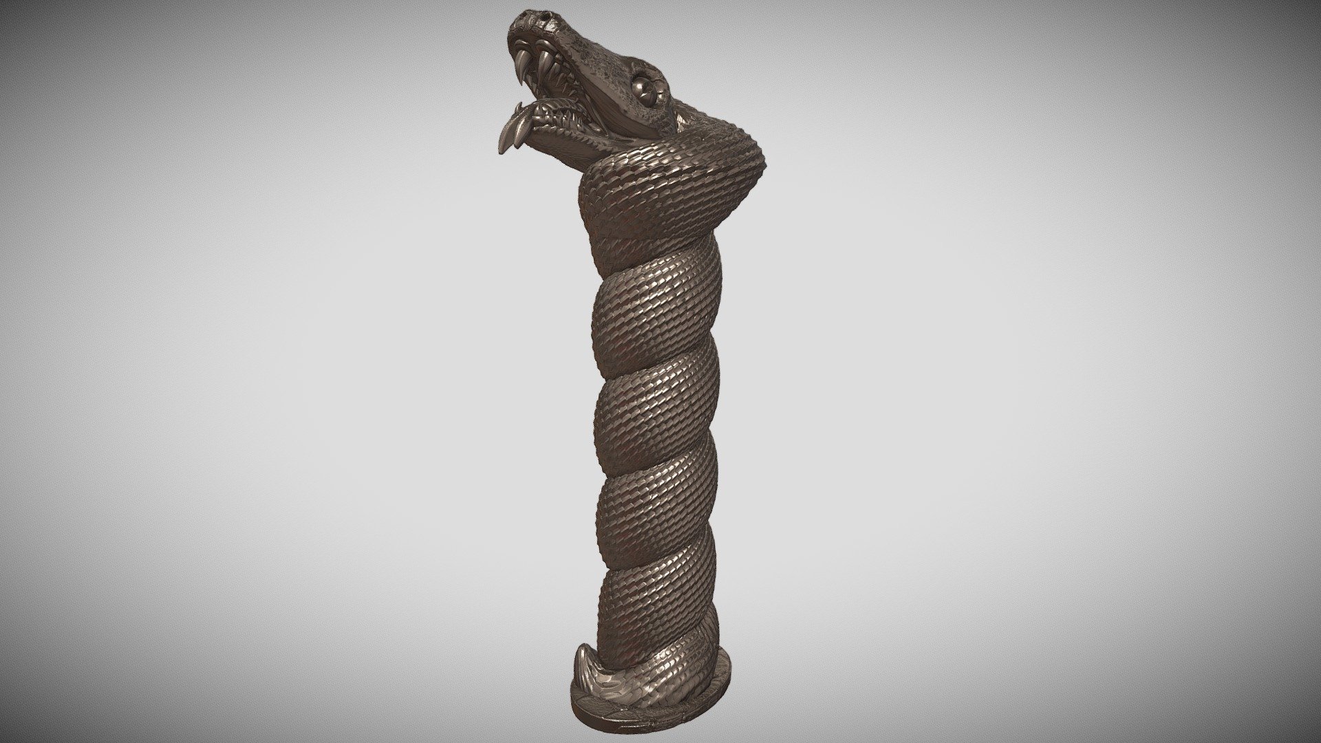 snake knife handle for casting - Buy Royalty Free 3D model by ...