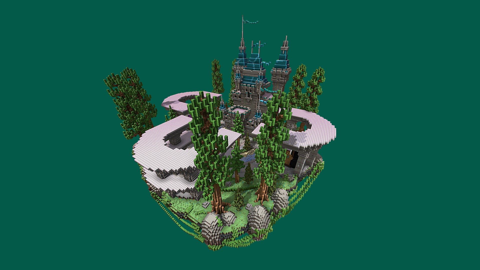 PixelMine | Medieval Castle Hub - 3D model by PixelMine [014fa32] - Sketchfab