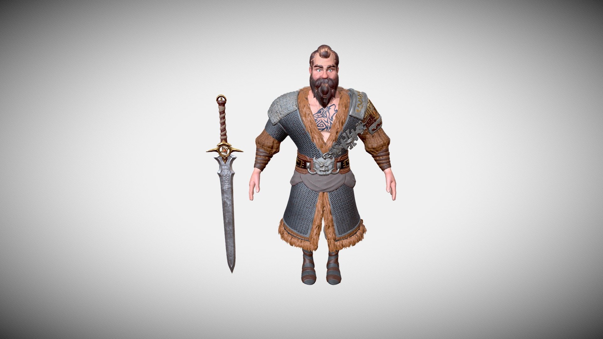 Warrior 01 - 3D model by nuzaki [01561ee] - Sketchfab