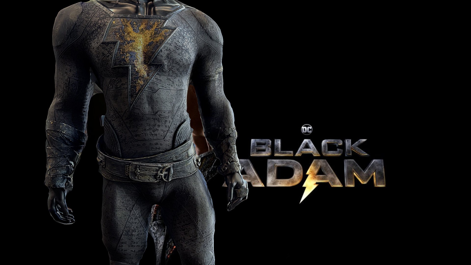 Black Adam Screen-used suit worn Dwayne Johnson - Buy Royalty Free 3D ...