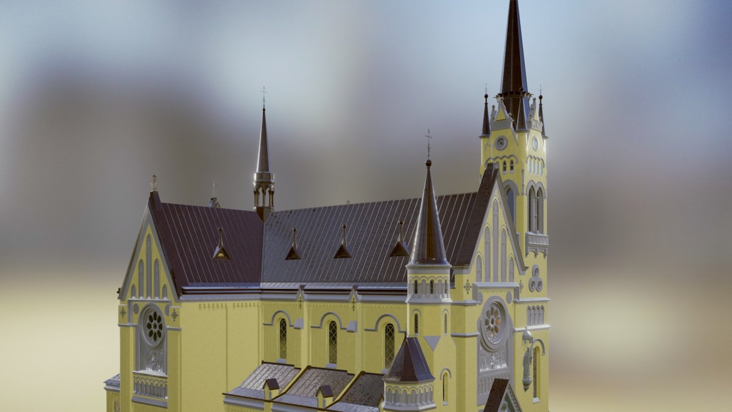 Cathedral - 3D model by lyoshko [015dd2f] - Sketchfab