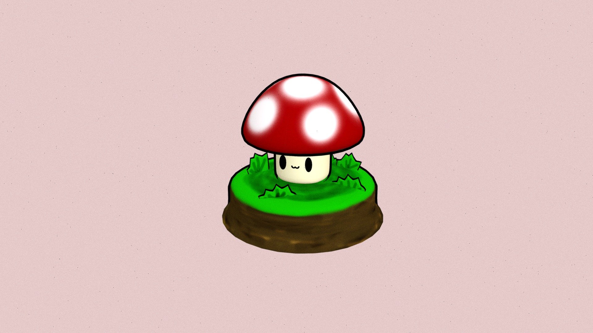 Kawaii Mush - 3D model by UnError [015e6ff] - Sketchfab