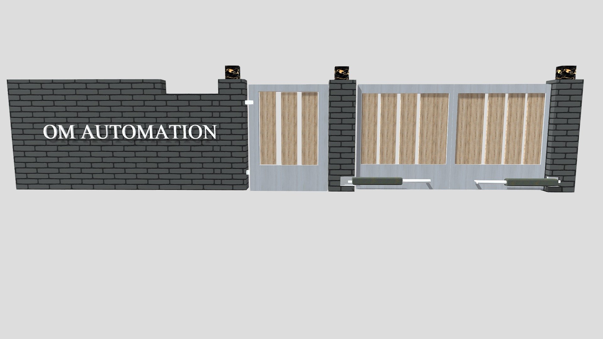Automatic Swing Gate By Om Automation Jamnagar - 3D model by ...