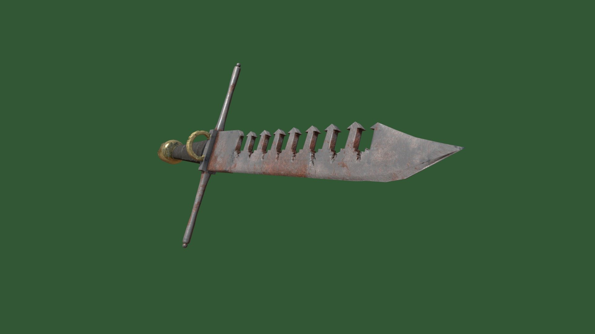 Swordbreaker Dagger - 3D model by samarajuandavid [0166ea2] - Sketchfab