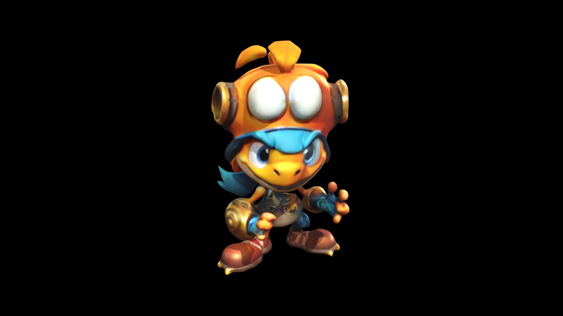 An animated character named "Hugo" is shown. - Download Free 3D model ...
