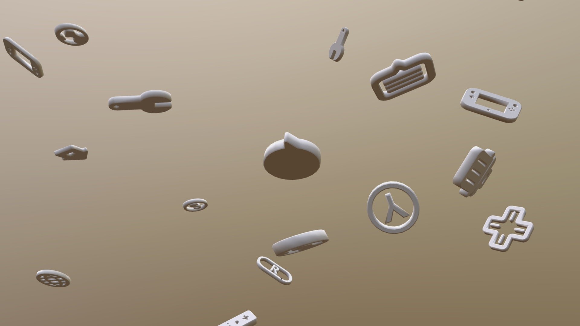 Wii U Floating Icons - 3D model by alexreed12345 [016cf56] - Sketchfab