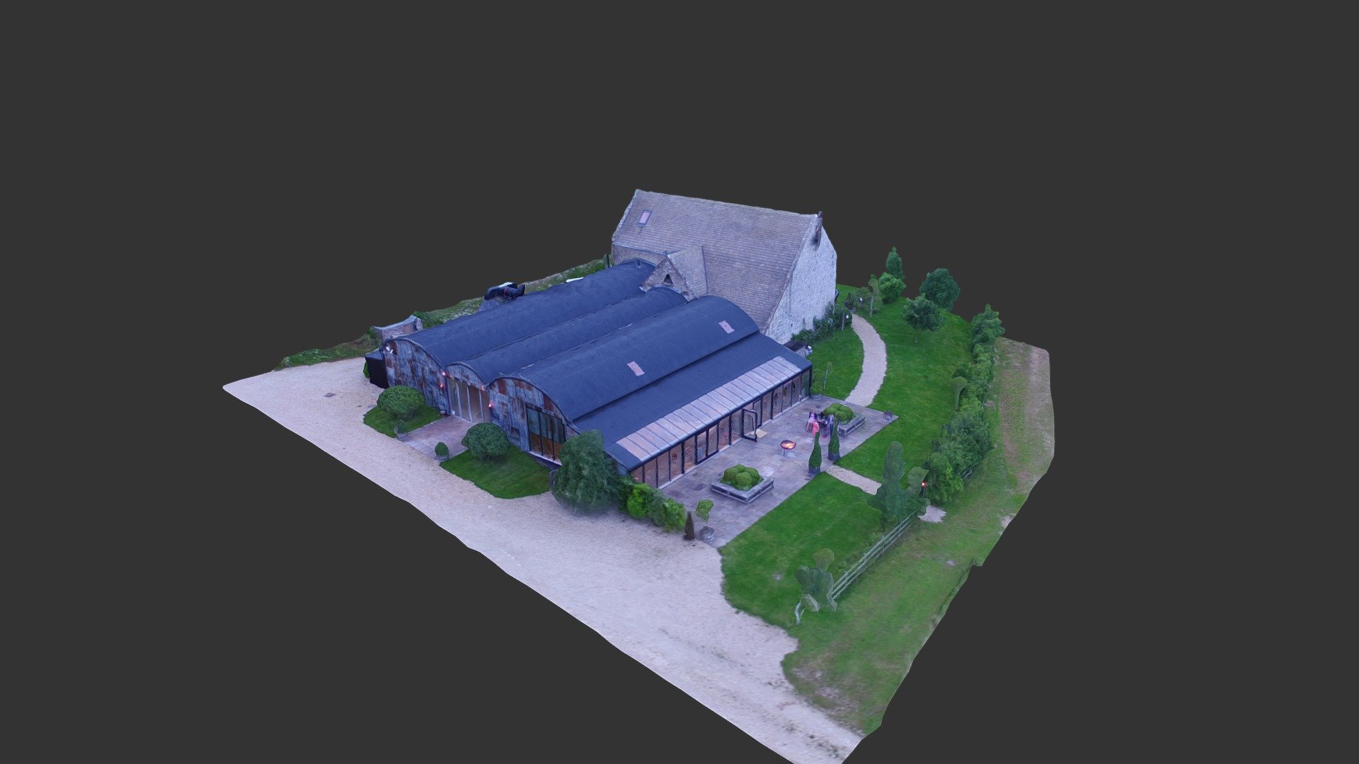 Stone Barn Wedding Simplified 3D Mesh - 3D model by SteadyHawk [016f959 ...