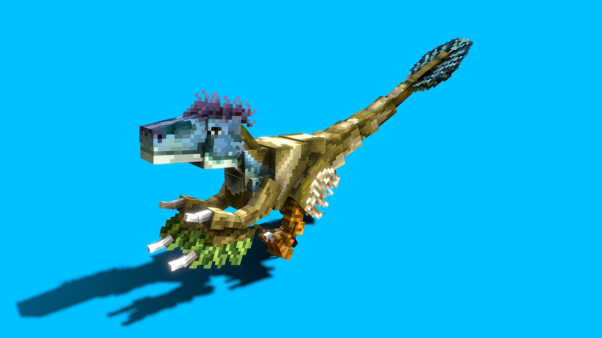 Minecraft Furry Velociraptor - 3D model by Artbor [01725b0] - Sketchfab