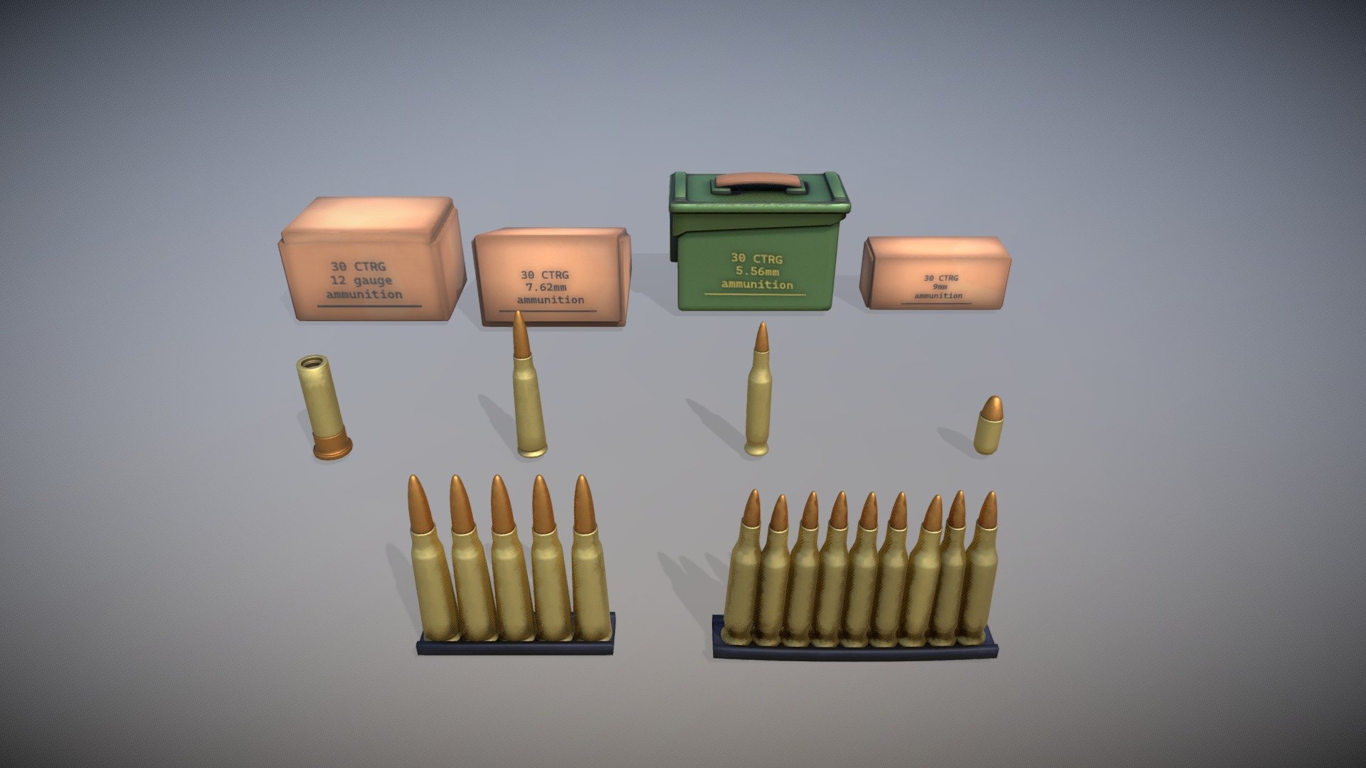 Paint Poly - Ammunition - Game Ready - 3D model by silverdelivery ...