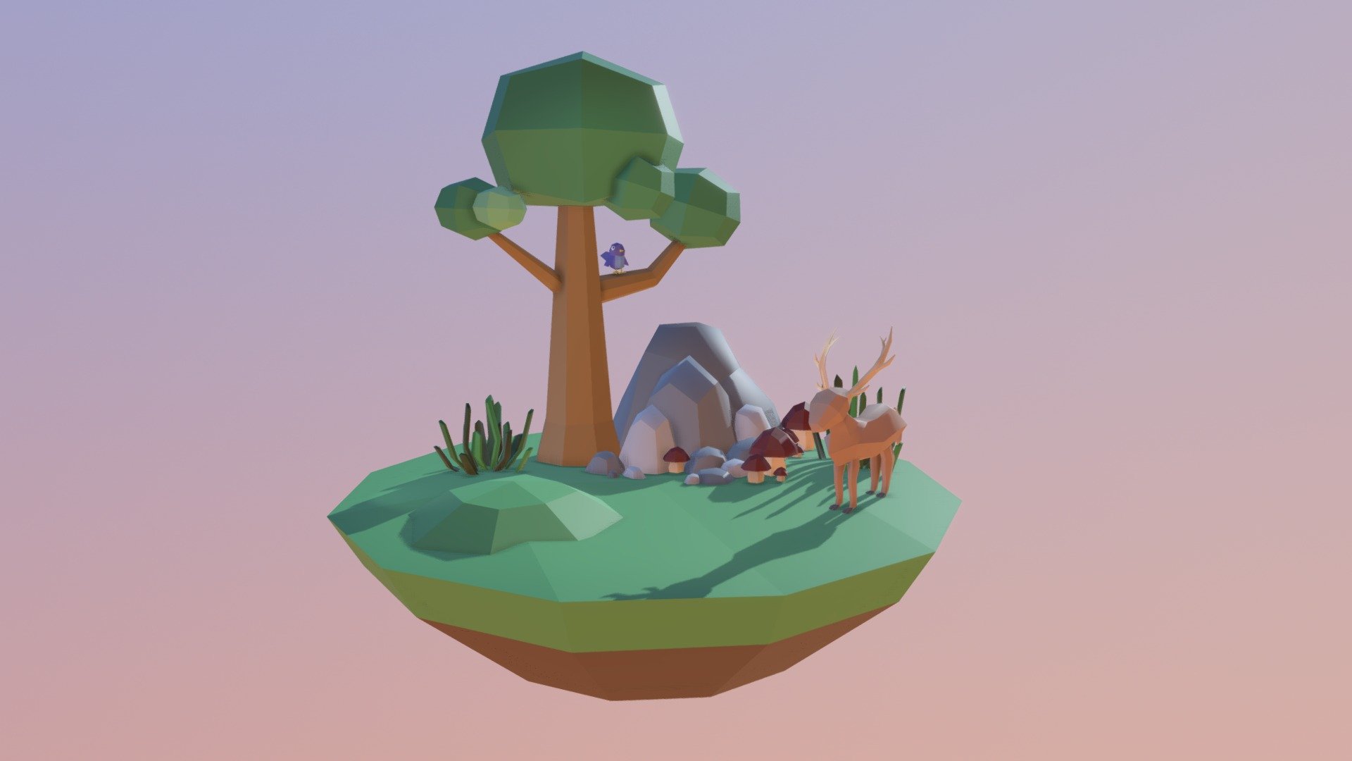 Low Poly No Textures Environment - 3D model by ABMaca [017799c] - Sketchfab