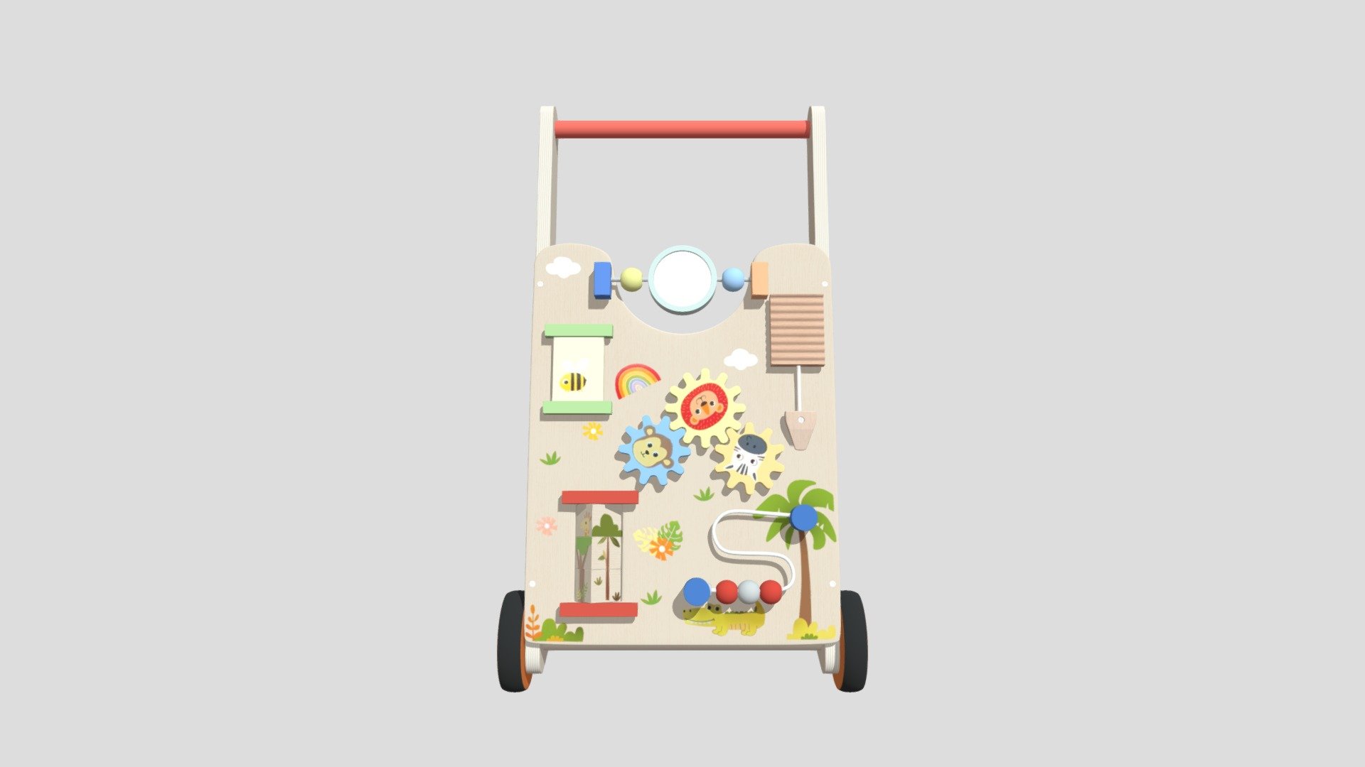 Wooden Baby Walker - 3D model by Ragul (@ragul1304) [01781bb] - Sketchfab