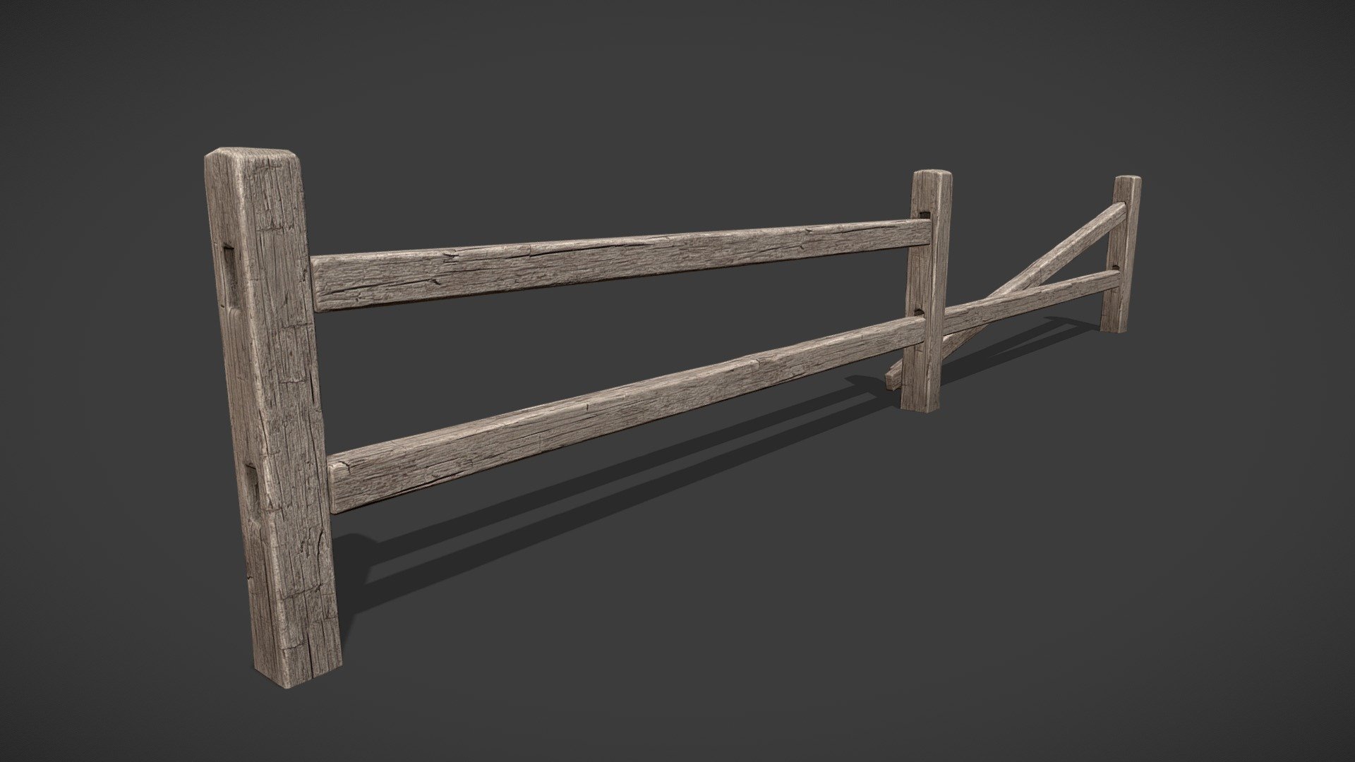 Wooden Fence - 3D model by kanistra [017c13c] - Sketchfab