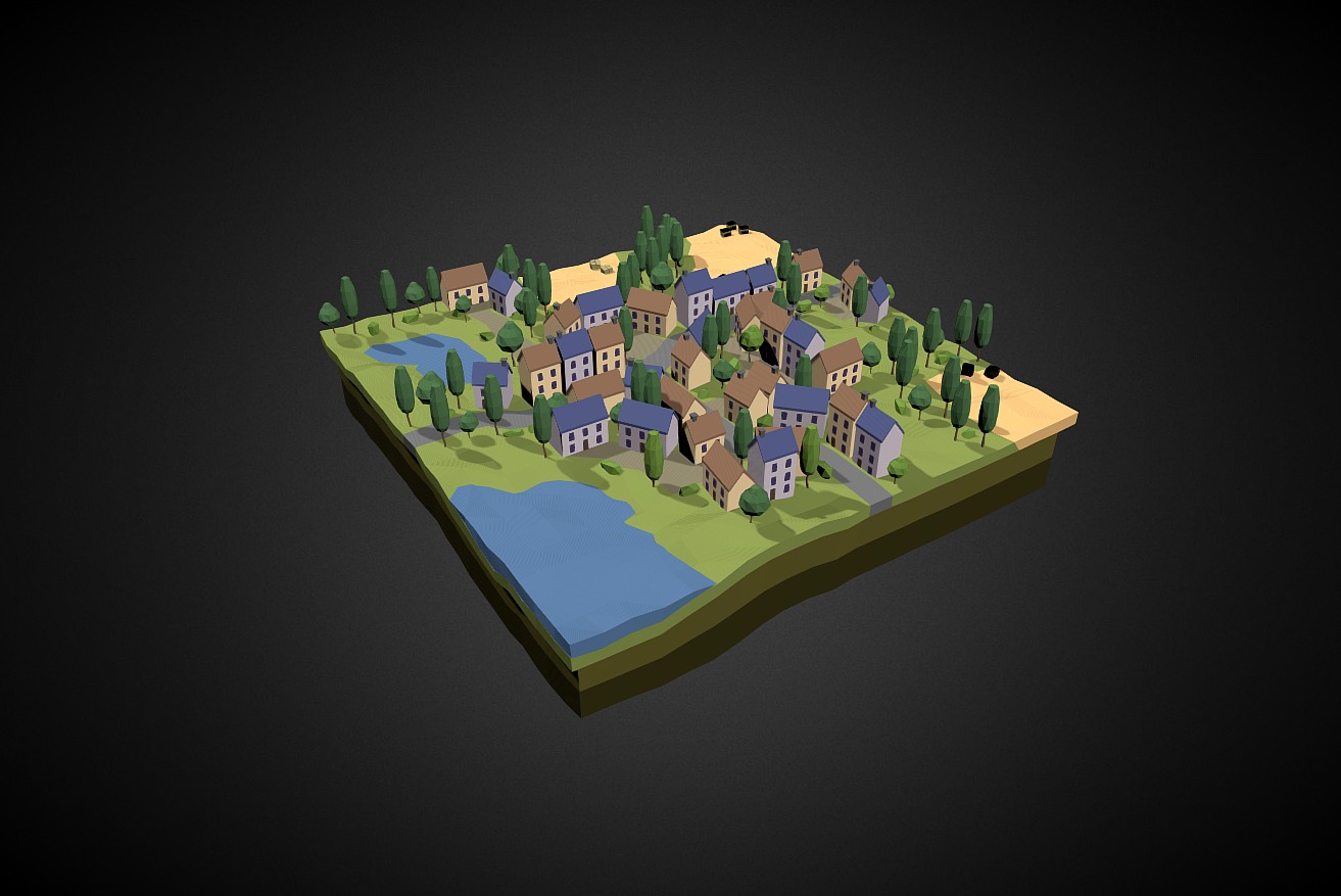European village [WLP series #1] - 3D model by Shapernode [017c44f] - Sketchfab