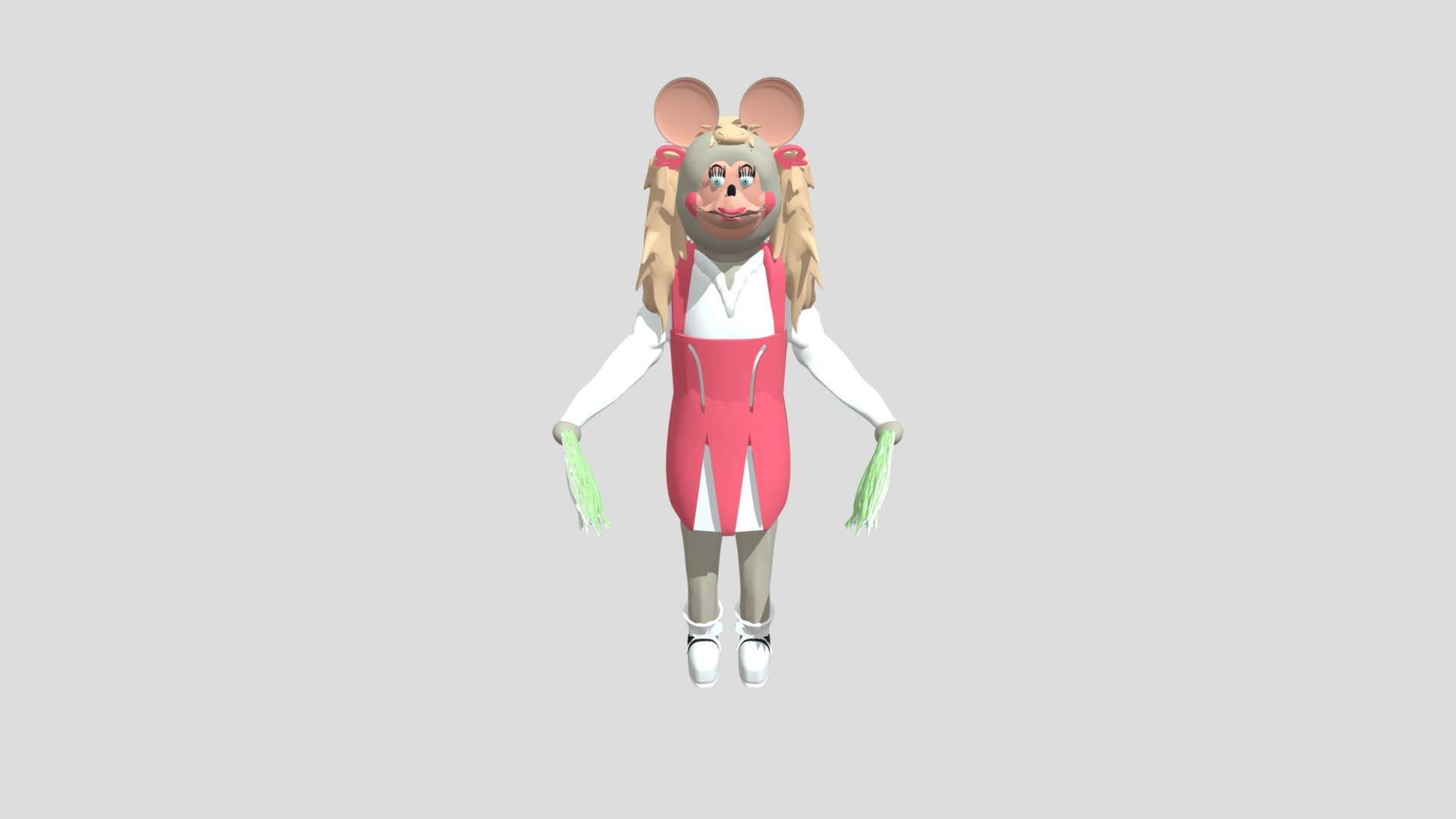 2nd Generation Mitzi Mozzarella (red Overalls) - Download Free 3D model ...