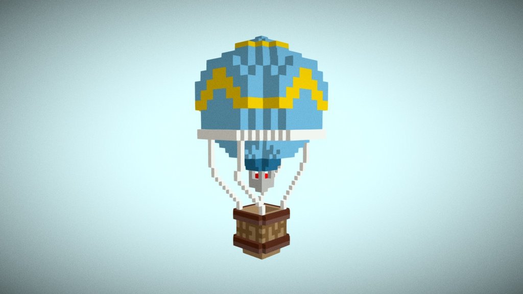 Hot Air Ballon Voxel - Download Free 3D model by Thiago Teles (@thiagoteles) [017f603] - Sketchfab