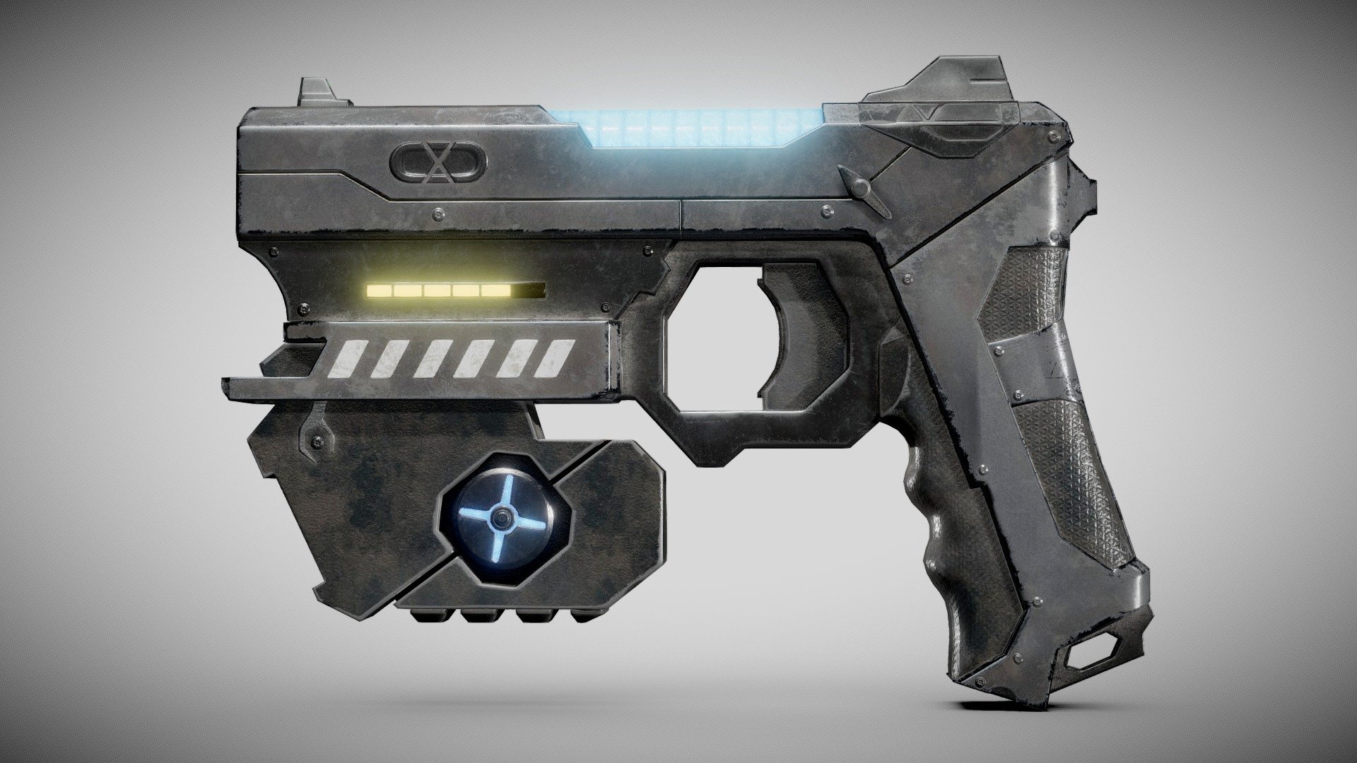 sci-fi space blaster pistol plasmagun da1 - Download Free 3D model by ...