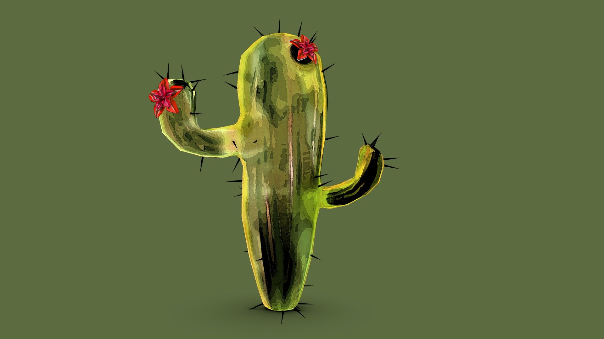 Cactus-Aquarelle-Textures - 3D model by ng-designcreation [01829f2 ...