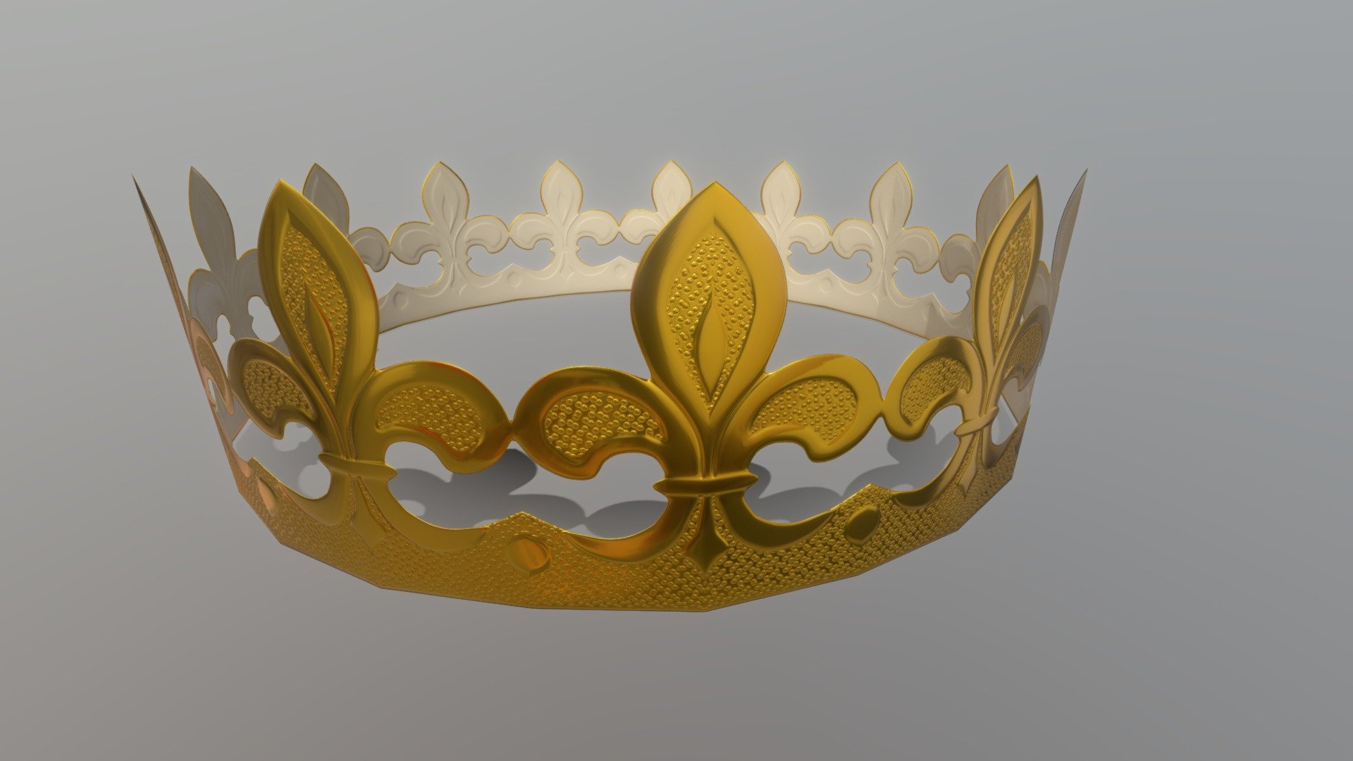Galette des rois / King cake's crown Low Poly. - Download Free 3D model ...