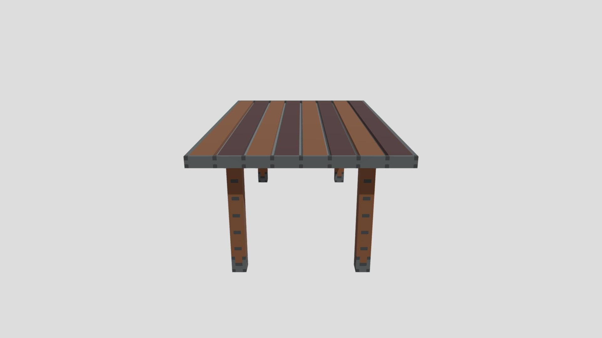 3D Medieval Wooden Table Voxel art - Download Free 3D model by Shahzaib ...