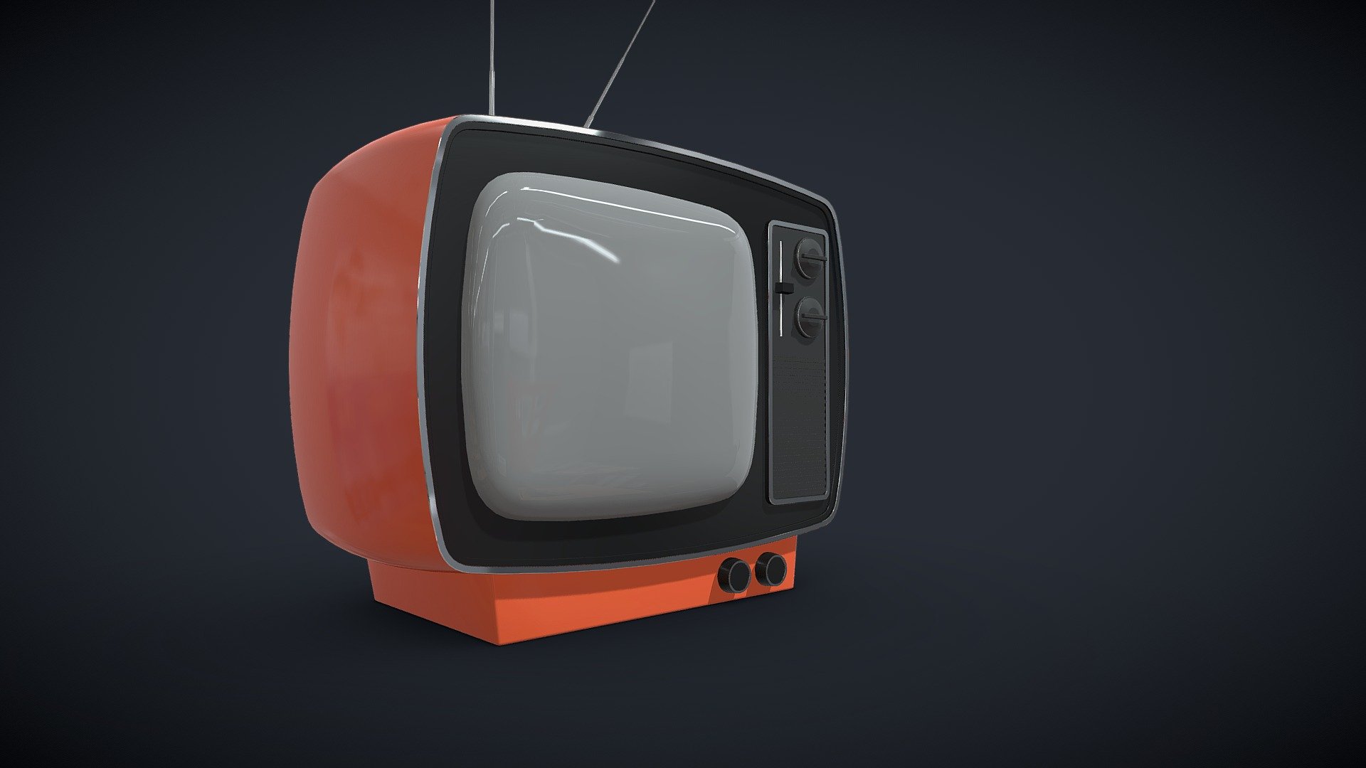 retro_TV_003_red - 3D model by 3polies [018d09f] - Sketchfab
