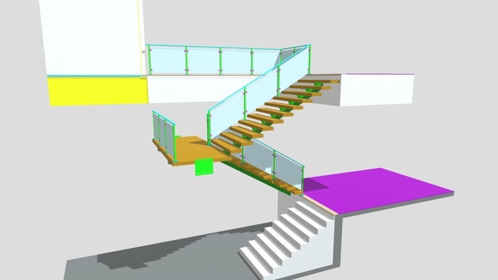 Single Stringer Model - West Point - Bilek - 3D model by JD Stairs ...