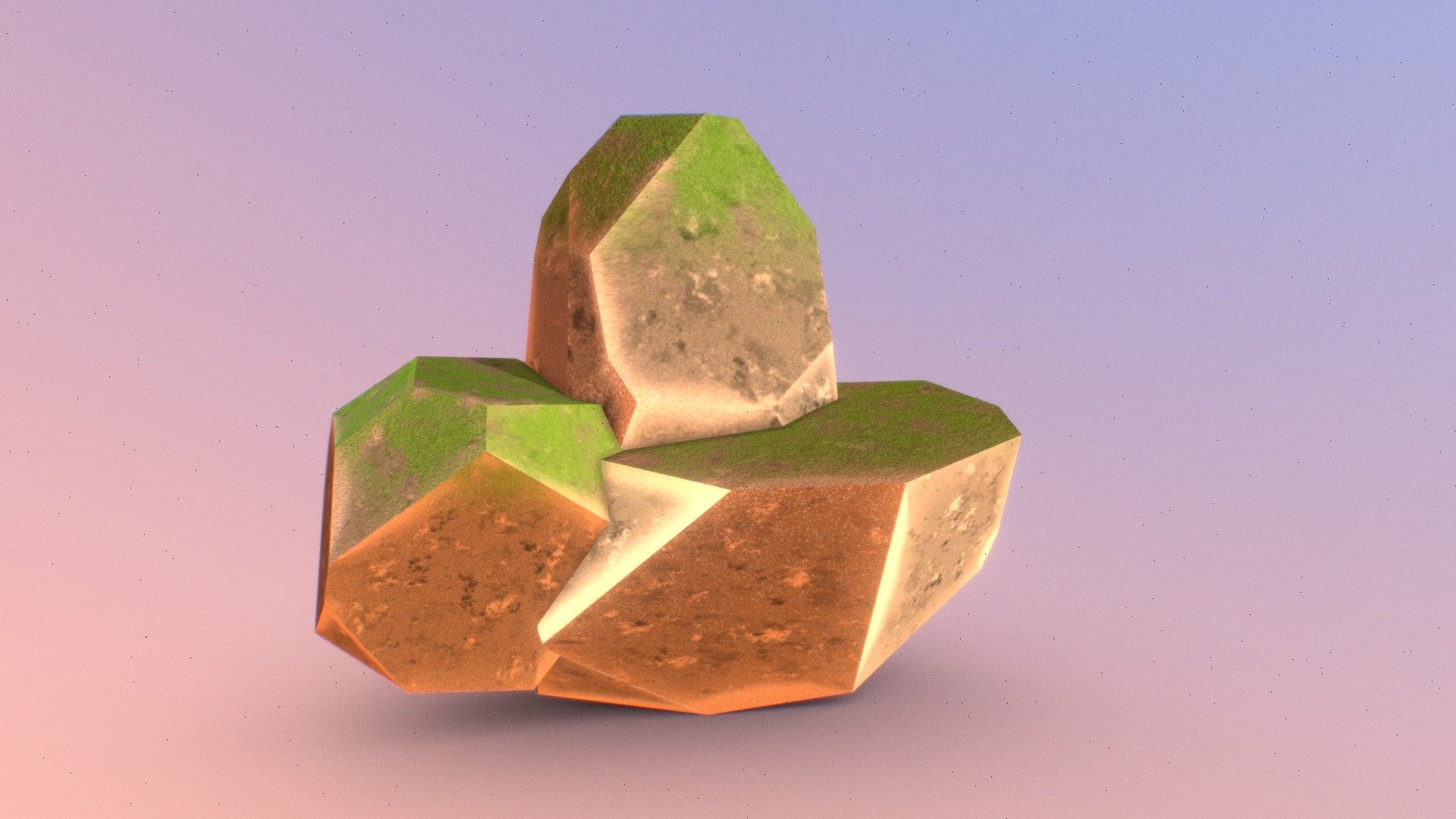 Low Poly Stylized Rock (Procedural Materials) - Download Free 3D model ...