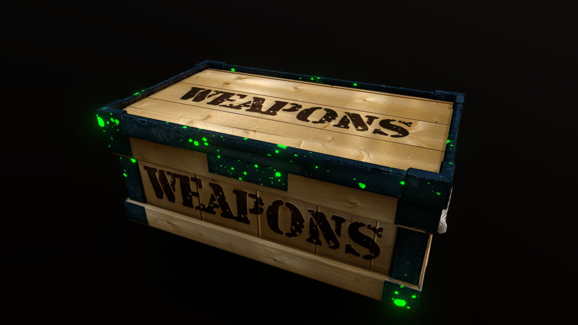 Radioactive Large Weapon Wood Box - Rust skin - 3D model by Gabriele ...