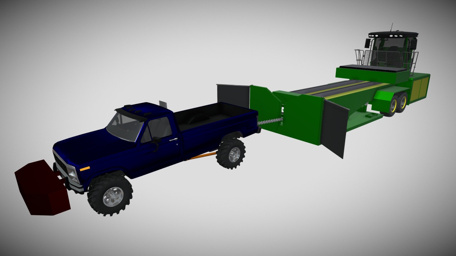 Pulling Sled with Truck - 3D model by Total Craft (@total_craft ...
