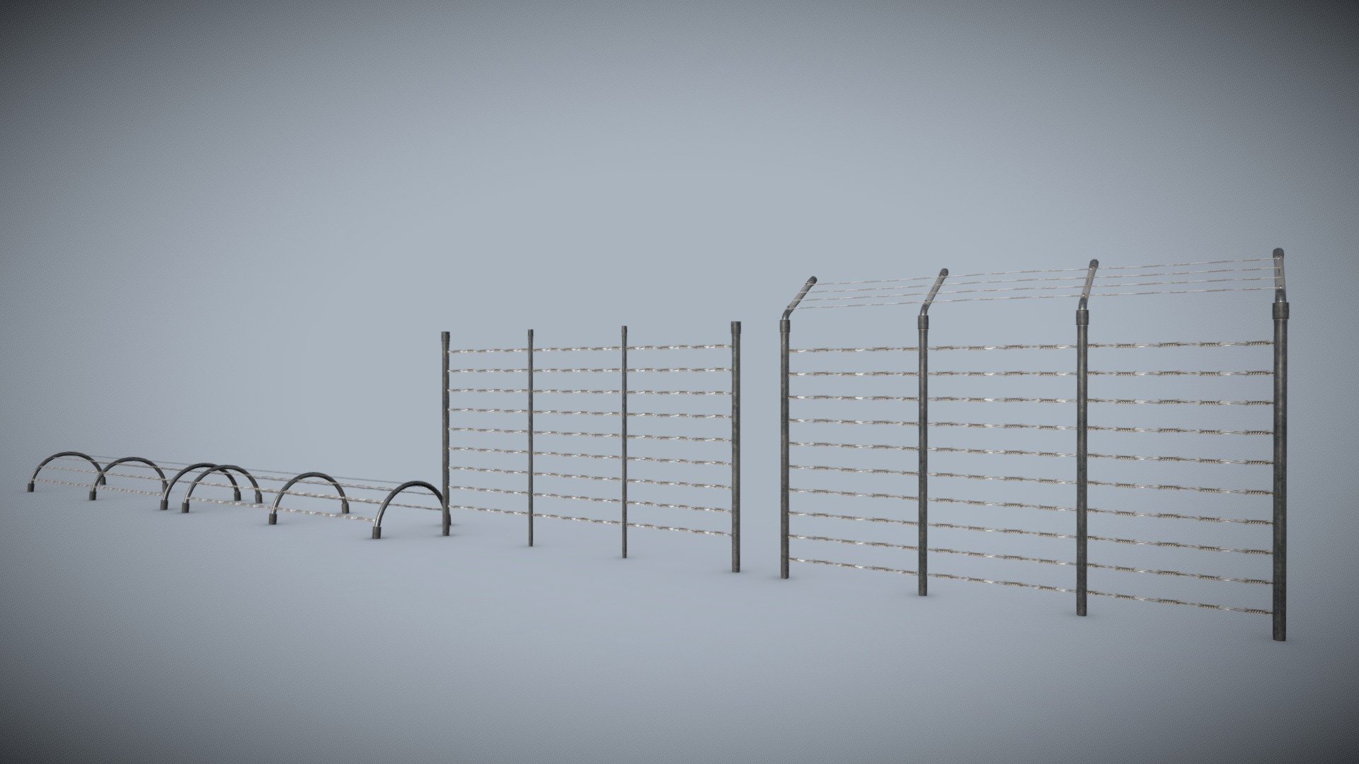 Netting Mesh Fence Kit Low-poly 3D model - Buy Royalty Free 3D model by ...